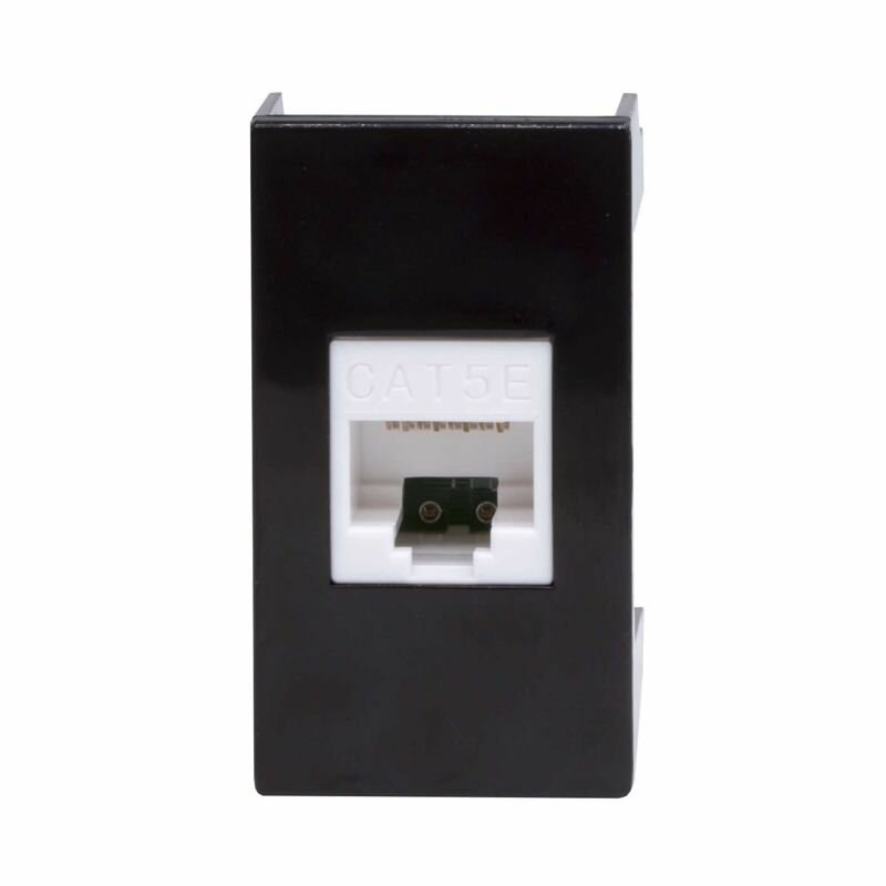 Розетка компьютерная 1-м 1мод. Viva RJ45 кат.5E черн. DKC 45238