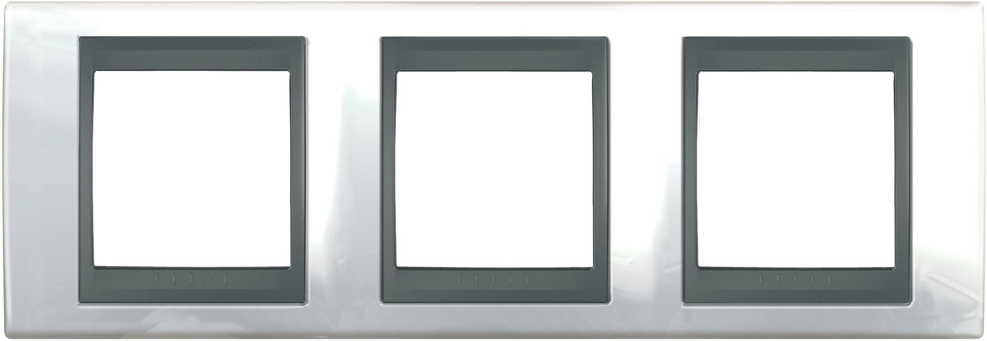 Рамка Schneider Electric Unica Top Нордик / Графит 3 поста MGU66.006.292