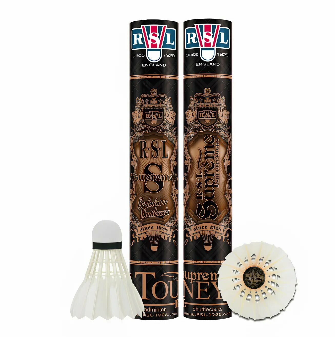 Воланы для бадминтона перьевые RSL Supreme 10 шт