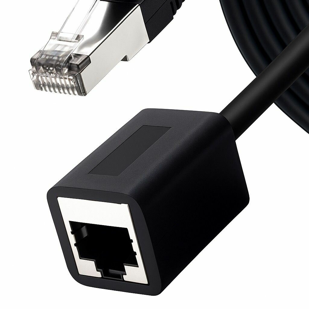 5bites Коммутационный шнур Патч - корд удлинитель PUT55 - 015E - BK FTP 5E 1.5M BLACK