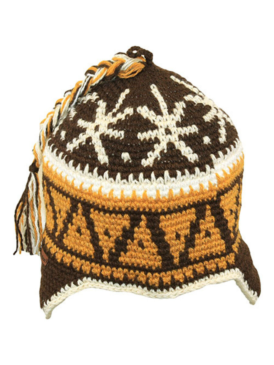 Шапка вязаная для бани Woodson Viking (орнамент, 1 косичка), для сауны