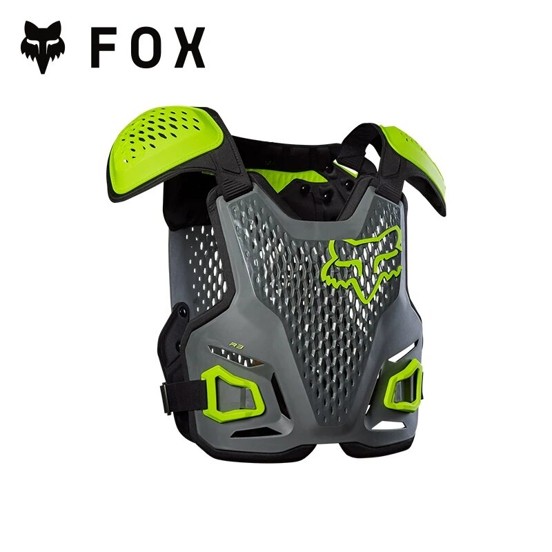 FOX RACING Armor R3 Дышащий легкий бронежилет — защита груди и плеч для езды по Зеленый, L XL, Green