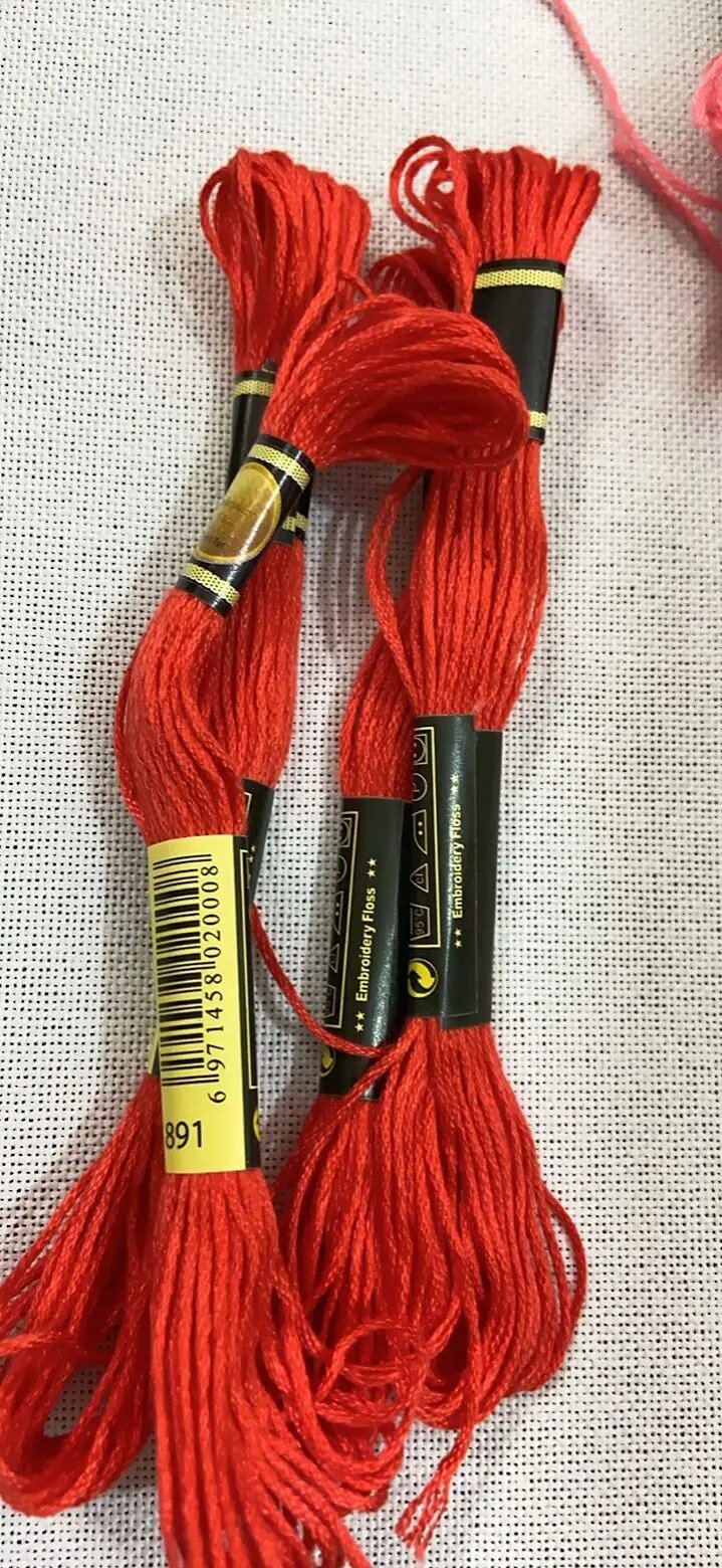 Нитки для вышивки DMC 891, Красный