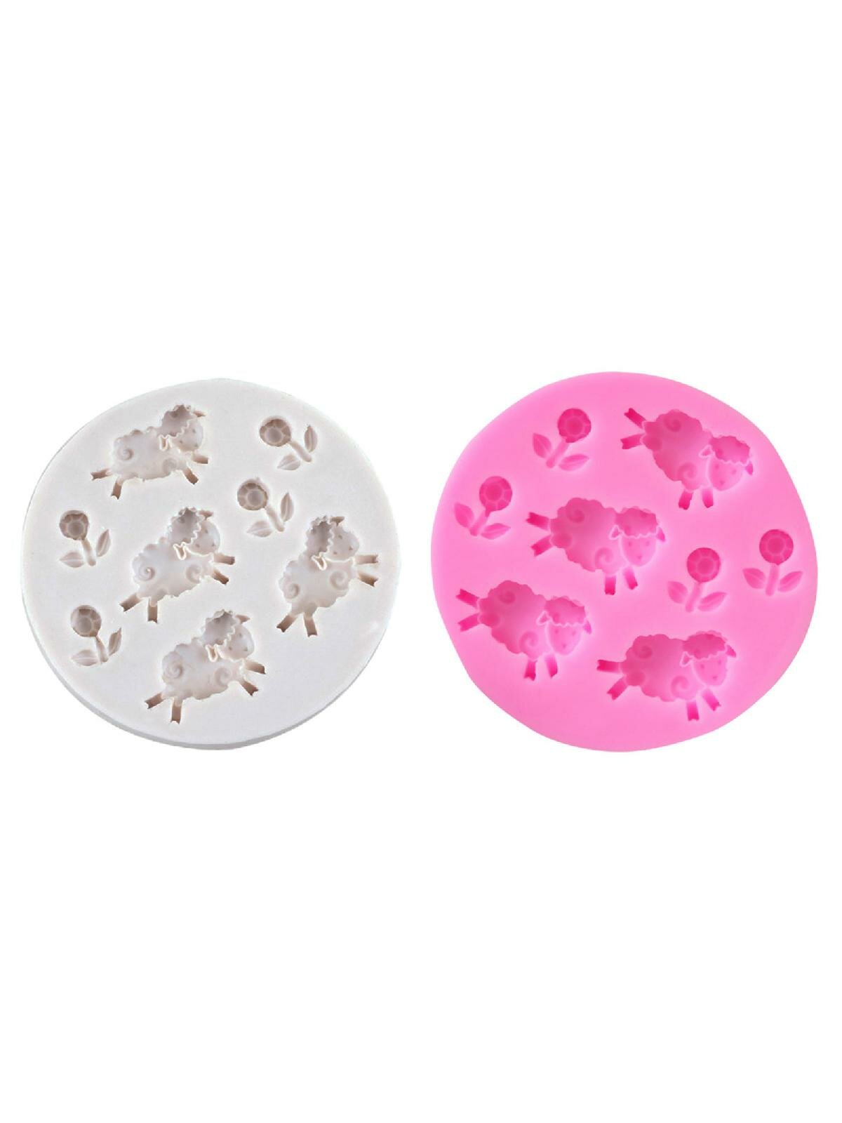 Формы для шоколада в форме овечек и цветов, формы для шоколадных конфет, гаджет для выпечки, антипригарный силиконовый материал для кухонной выпечки