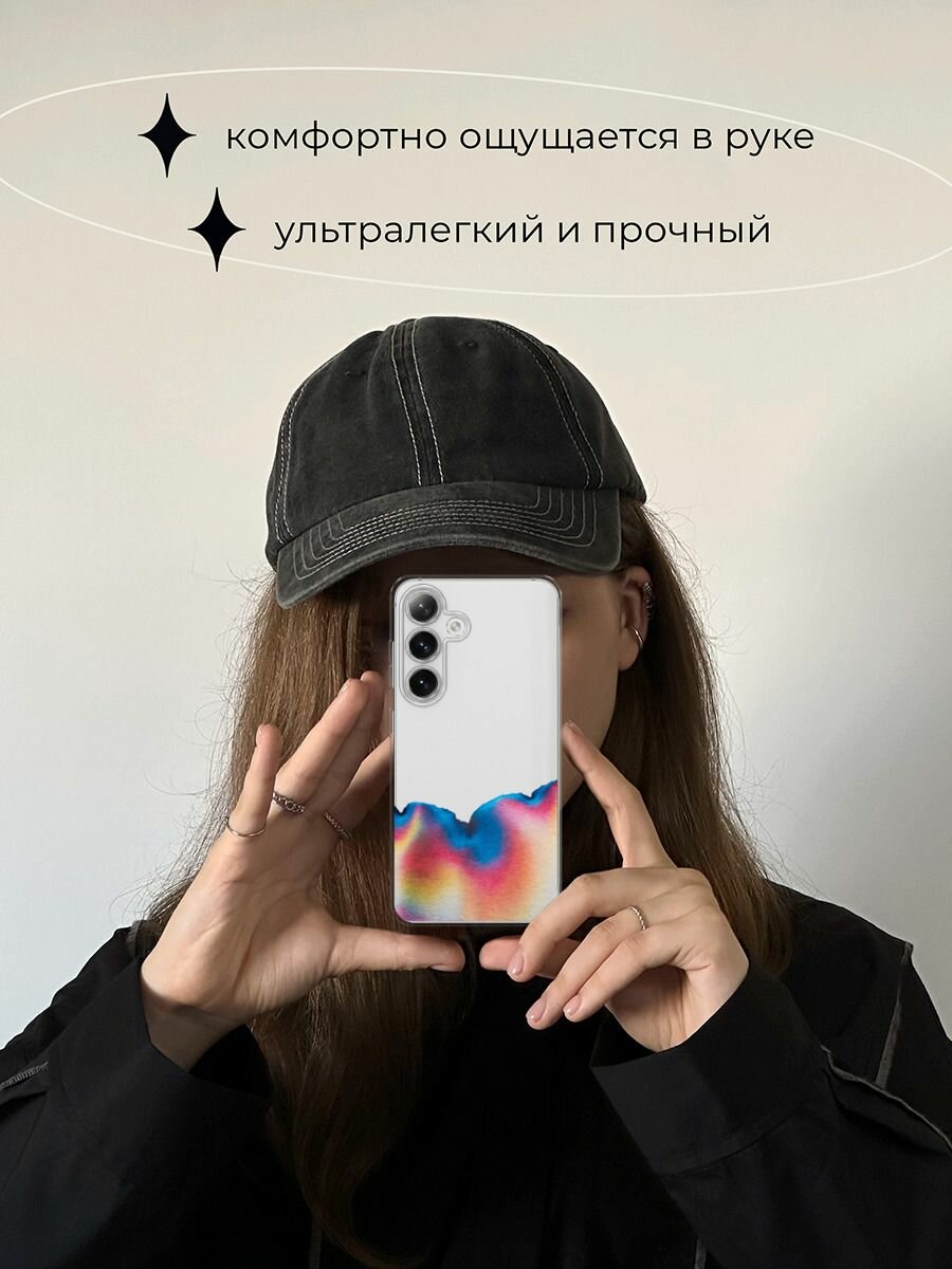 Чехол на Samsung Galaxy S24 / Самсунг S24 с принтом Акварельное сочетание, прозрачный — фото 1