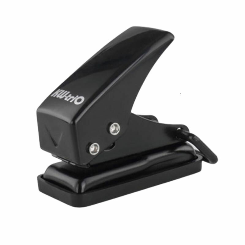 Дырокол круглый односторонний на 8 листов (6 мм), Черный