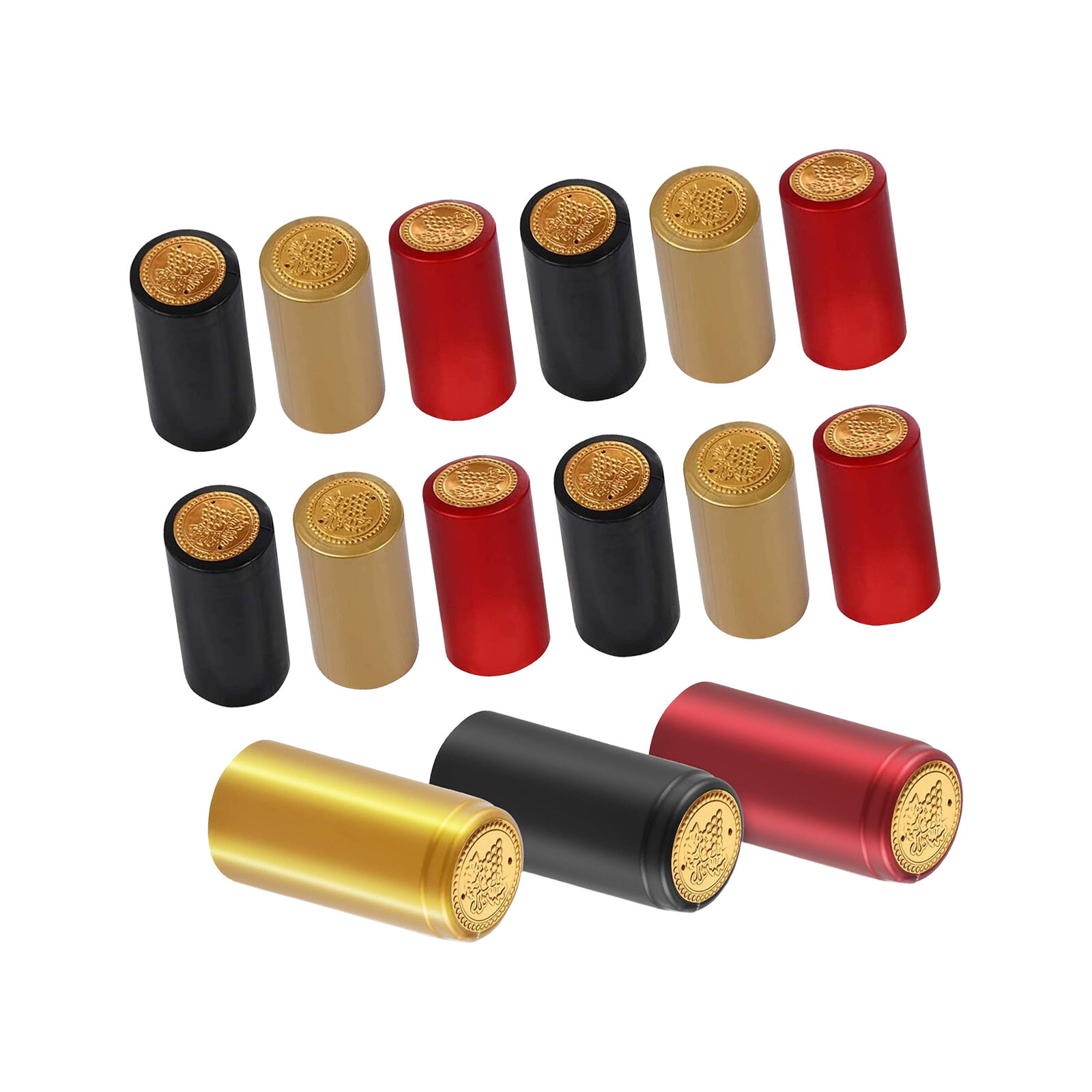 150 штук термоусадочных колпачков для вина 3 цвета прочный ПВХ защита от подделок