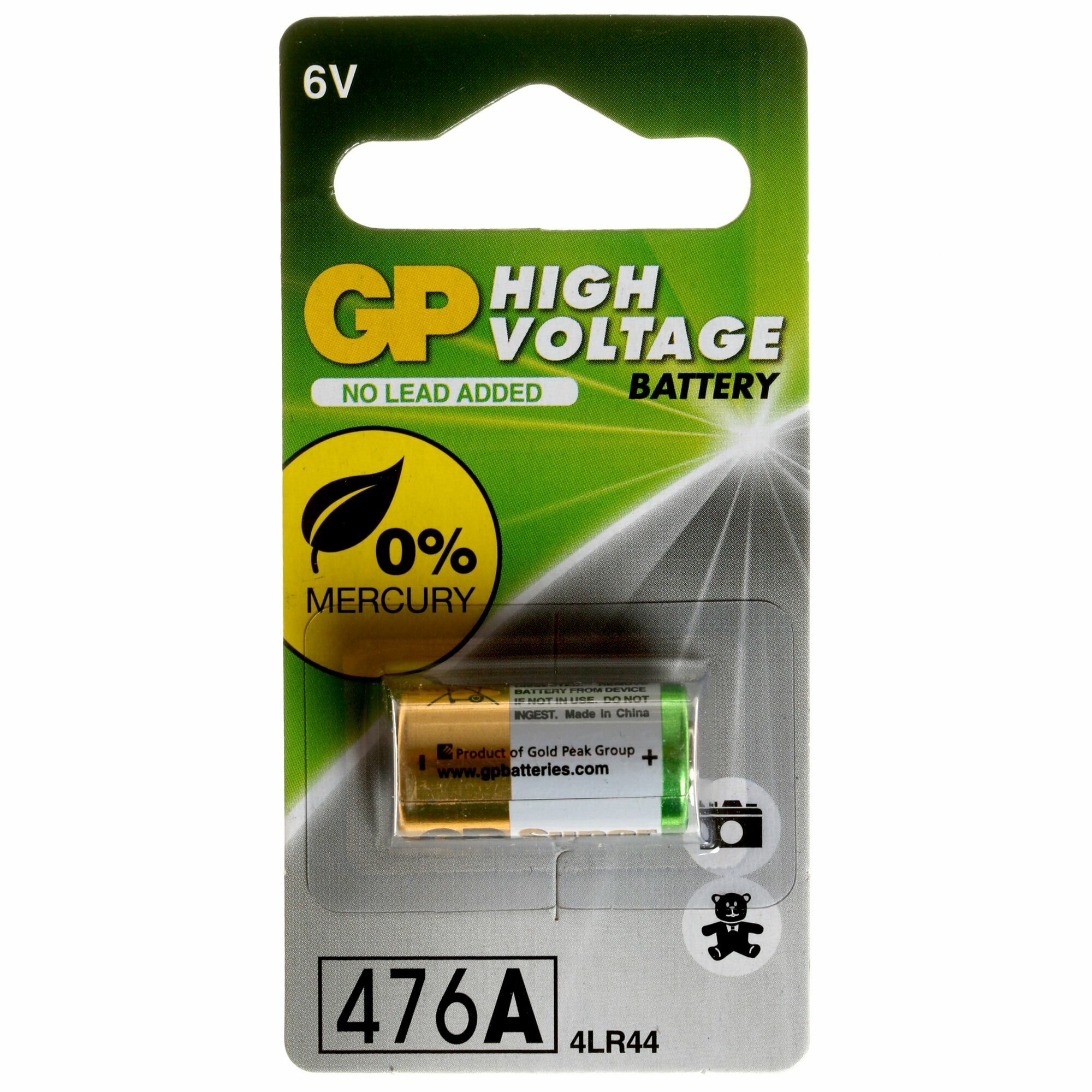 Батарейка 4LR44 GP High Voltage 476A-C1 BL1, 1шт.