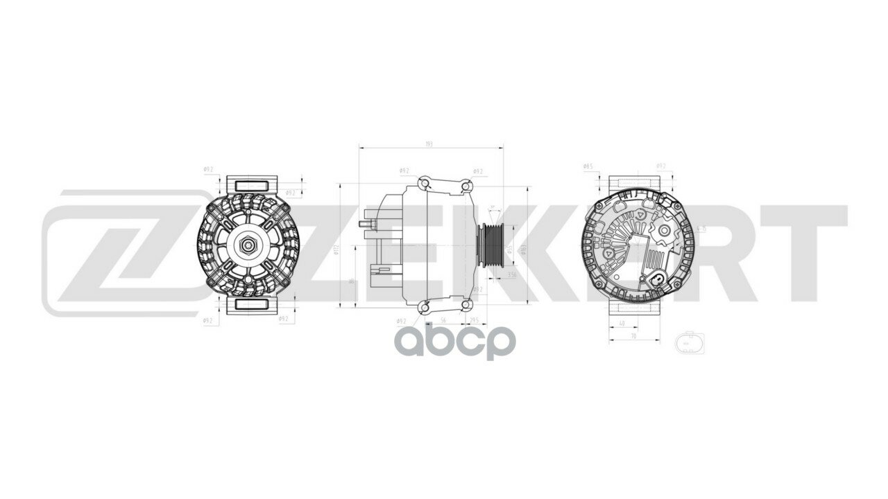 Генератор Lada Vesta 15- X-Ray 16- Zekkert арт. ge-1046