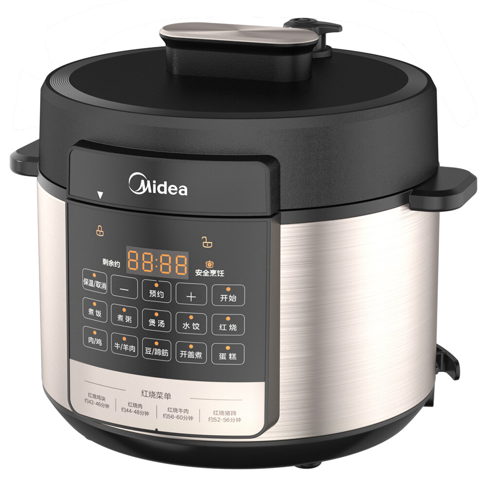 Электрическая скороварка Midea, черная, высокая мощность, 6 литров, быстрая готовка, модель 13406476