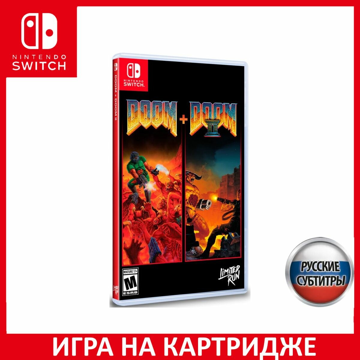 Игра DOOM DOOM II (2) (Limited Run #283) Switch Русская Версия Картридж на Nintendo Switch
