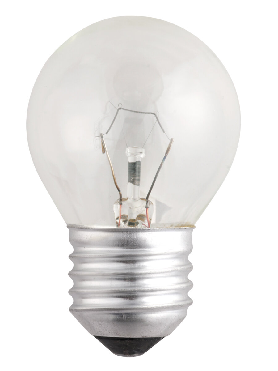 Лампочка накаливания Jazzway 40Вт, 380Лм, 2700К, теплый белый свет, Р45, шар