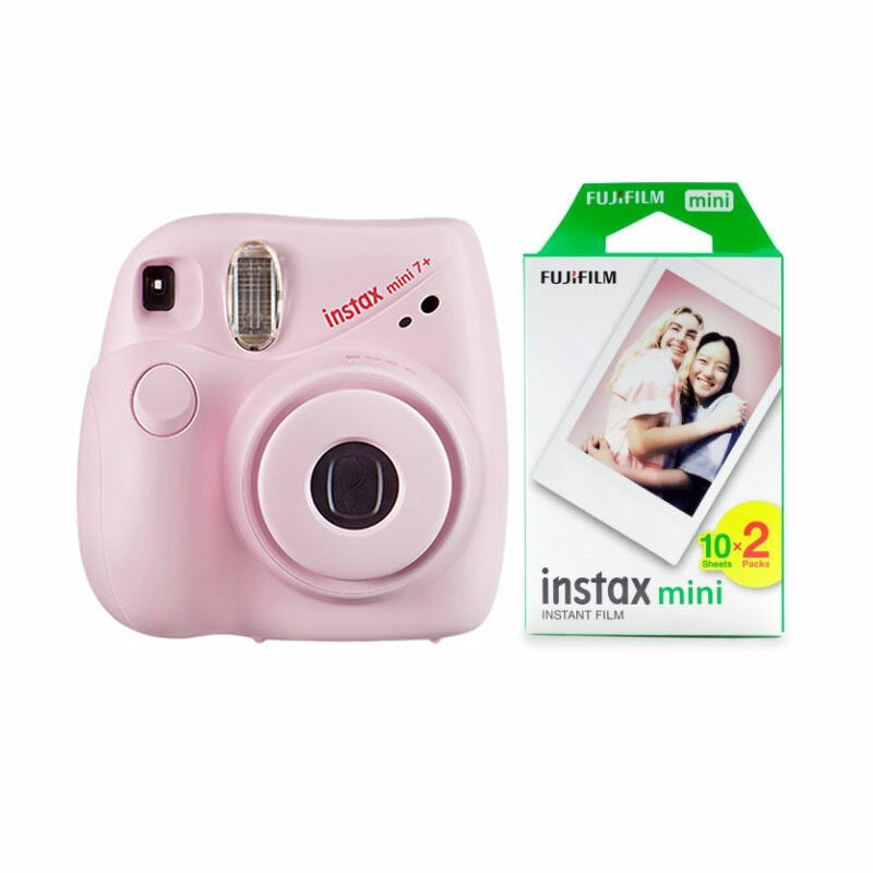 Мгновенная камера FUJIFILM Mini 7+, мультиколор, Powder - 20 photo paper package (Chinese version)