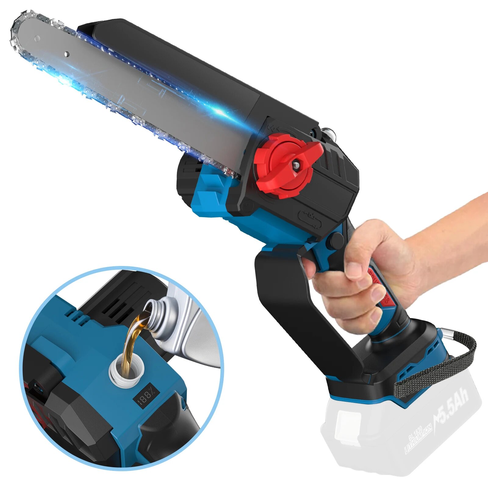 Nananuu 8-дюймовая электрическая бензопила для Makita 18В