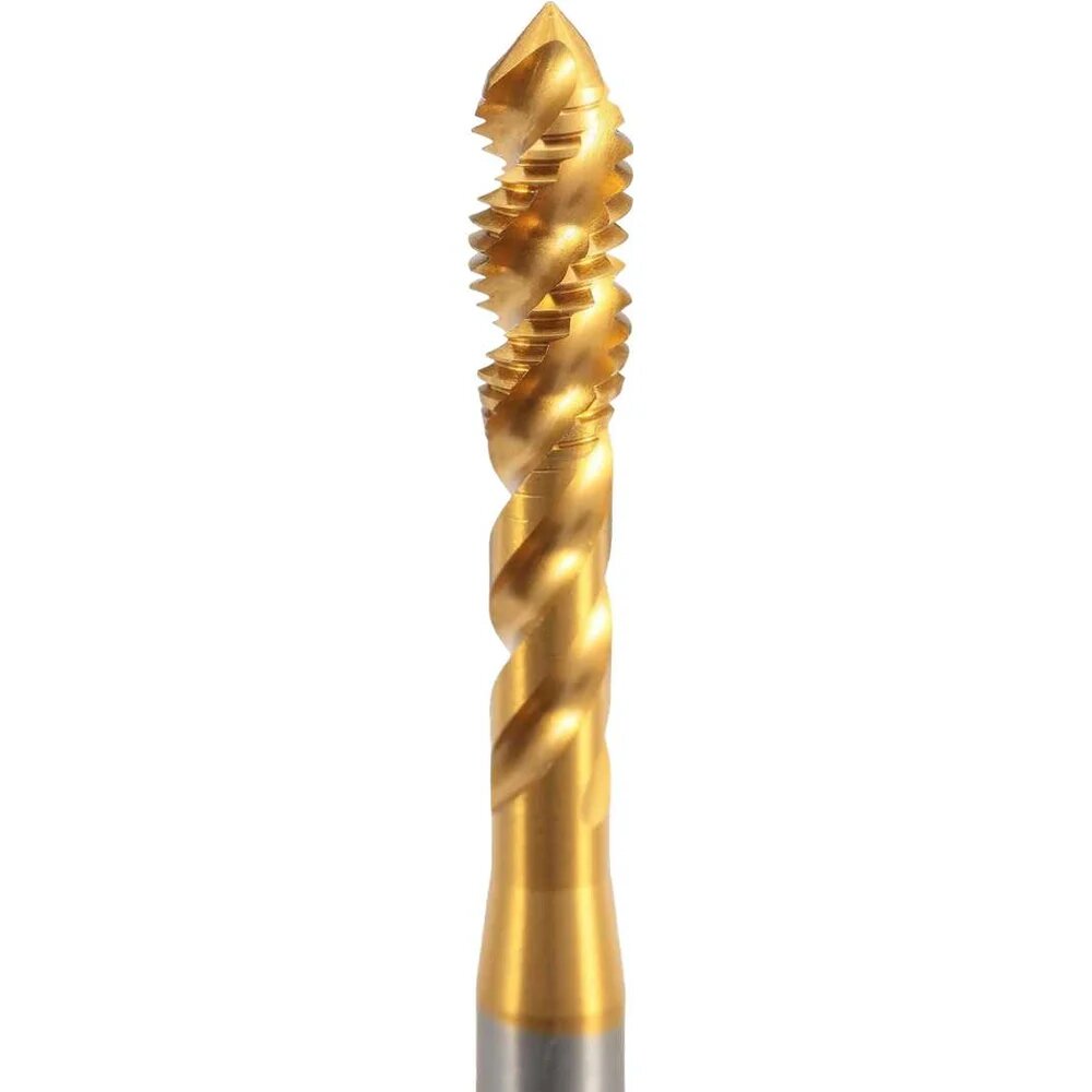 Метчик DAKSTOOLS м6x1 tin, винтовая канавка 21-61, 1 мм, быстрорежущая сталь HSS, правый резьбовой ход — фото 1