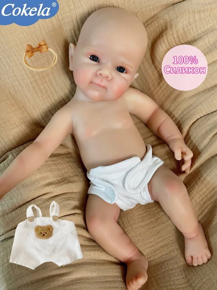 Кукла реборн 30cm Cokela из мягкого твердого силикона/Реалистичная кожа/девушка
