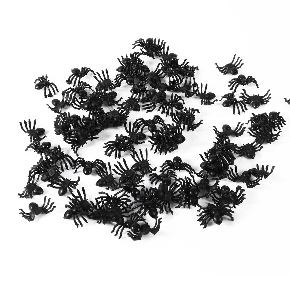 Plastic Spider, Halloween Decorative Spiders, Toy, Prank Props, Interesting for Black Funny Pranks