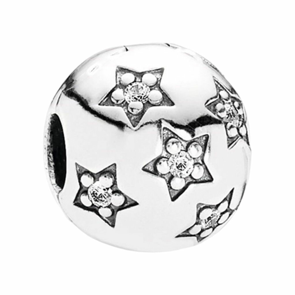 Аксессуары для браслетов из серебряного бисера с бриллиантами-19