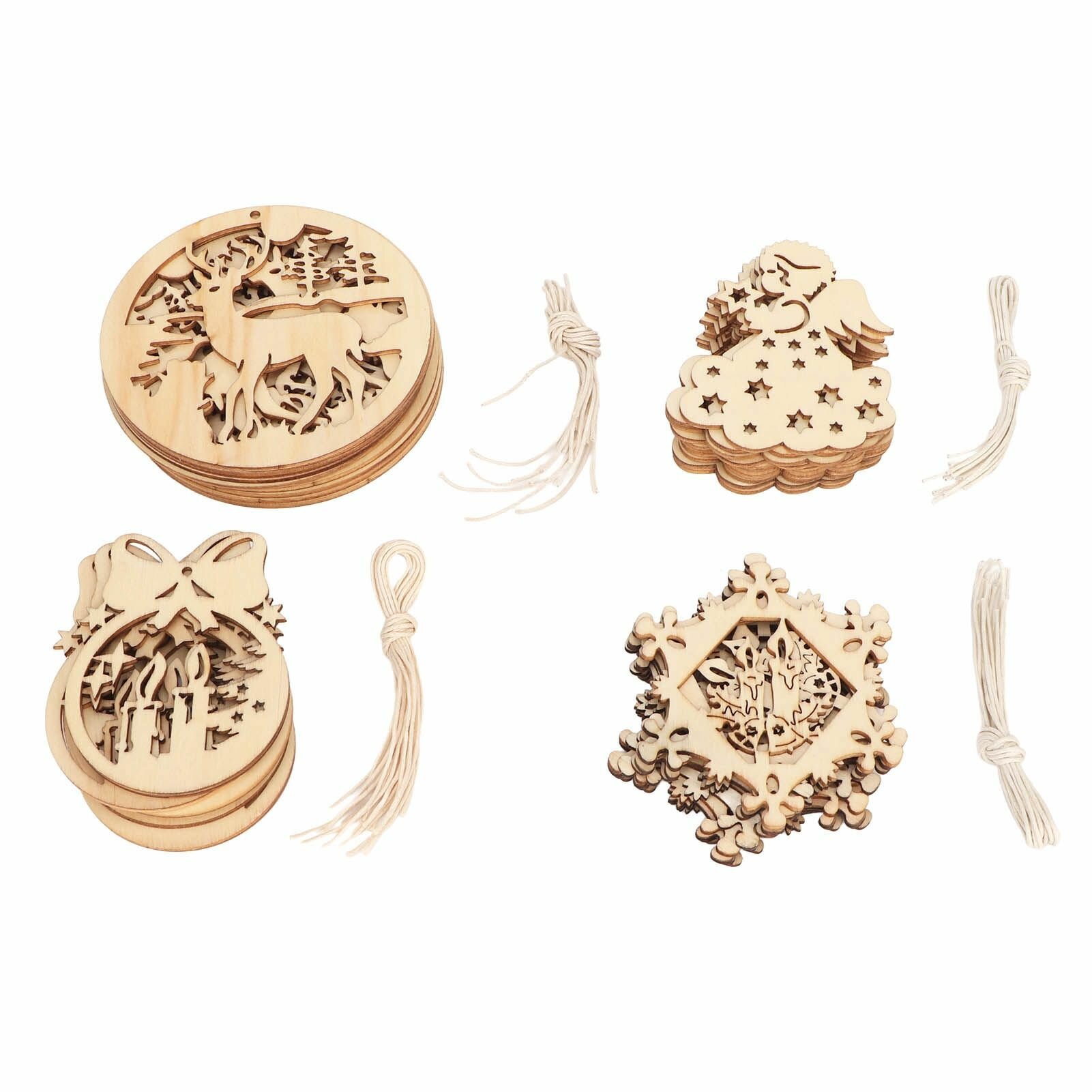 Ретро новогодние подвесные украшения для дома из буксуса для самостоятельного изготовления