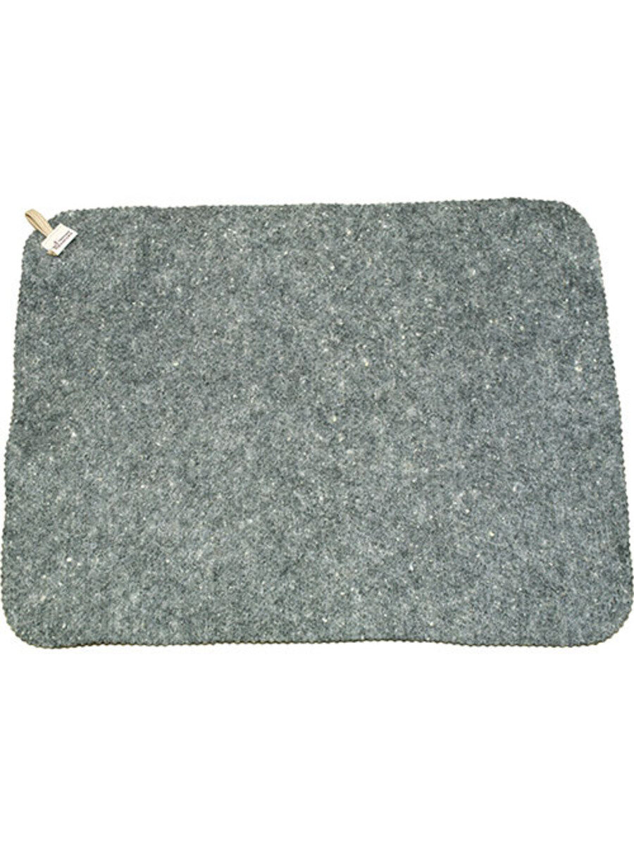 Коврик для бани RUШER, войлок, полушерсть, 46.5 × 37.5 см, серый