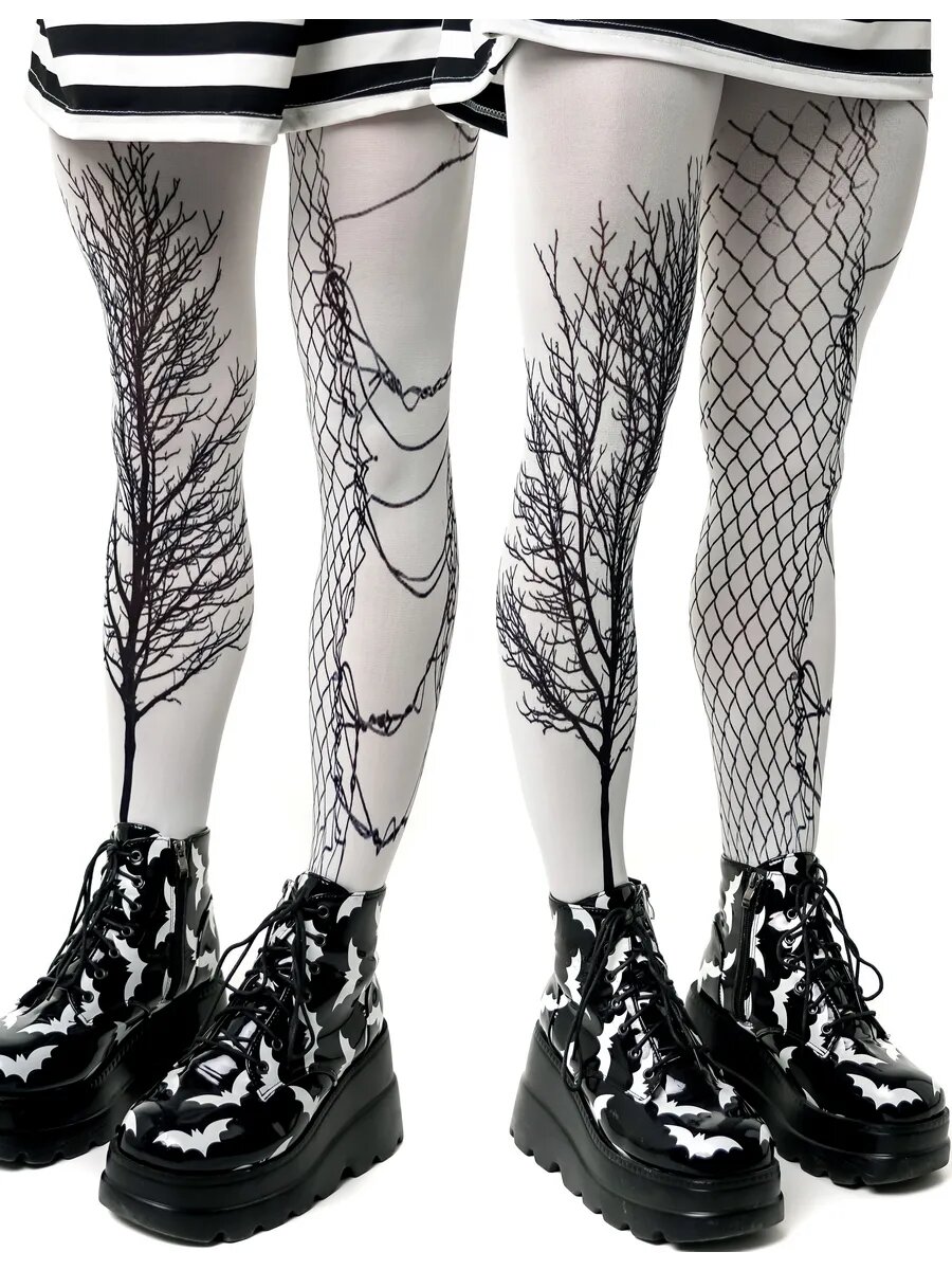 Колготки плотные колготки с рисунками с принтом подростку