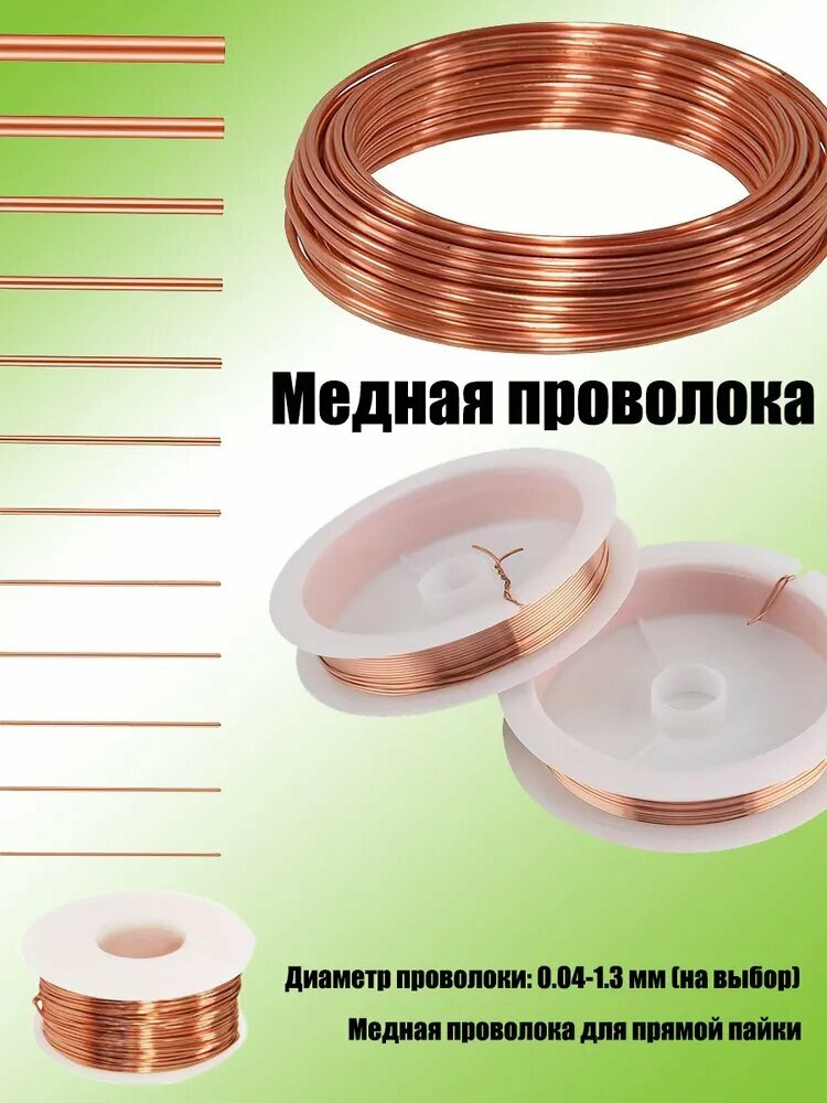 0.2мм (10м на катушке) Эмалированная медная проволока для трансформаторов, катушек и DIY - высококачественная обмоточная проволока