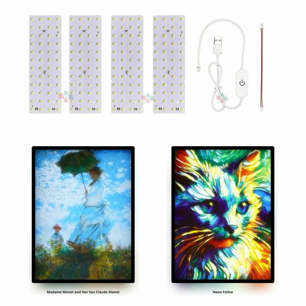 Для светодиодной панели Bambu Lab Lithophane CMYK LED Backlight Board PLA Basic CMYK Lithophane Bundle 3D Printing Lithophane Photo