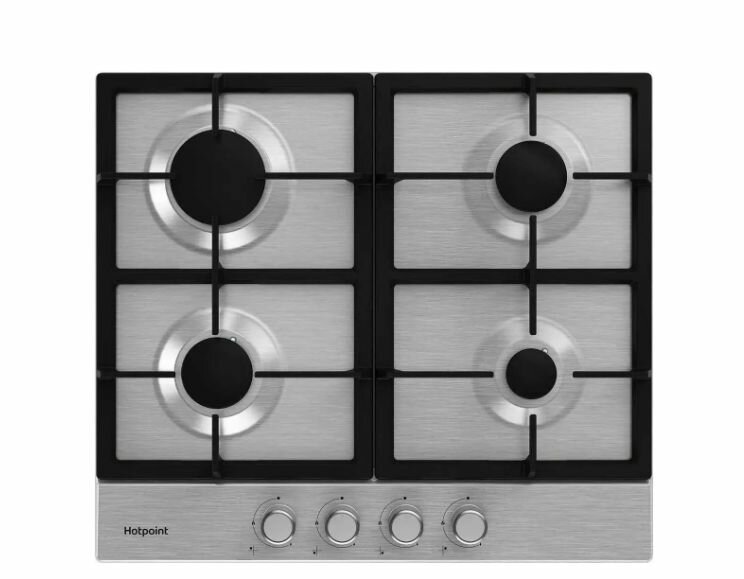Варочная панель газовая Hotpoint HGMT 641 IX, нержавеющая сталь