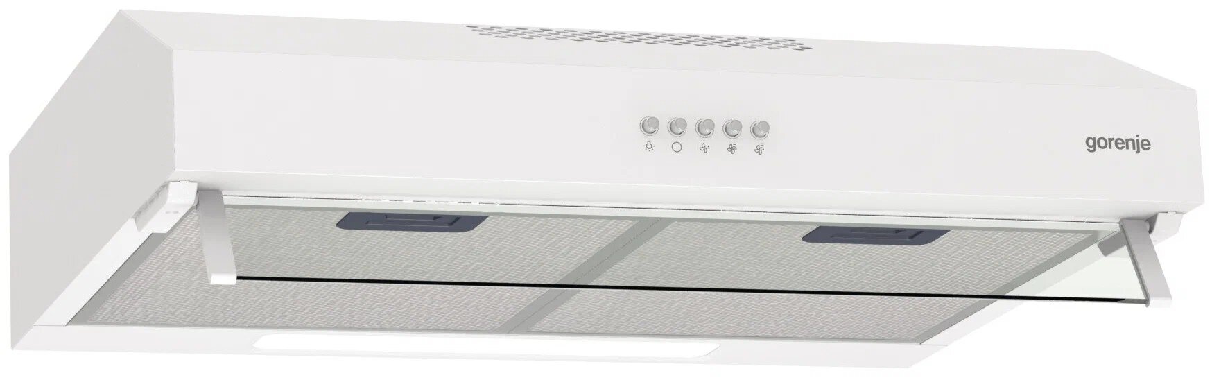 Вытяжка Gorenje WHU629EW/M, белый, плоская , до 18 кв. м, 3 скорости