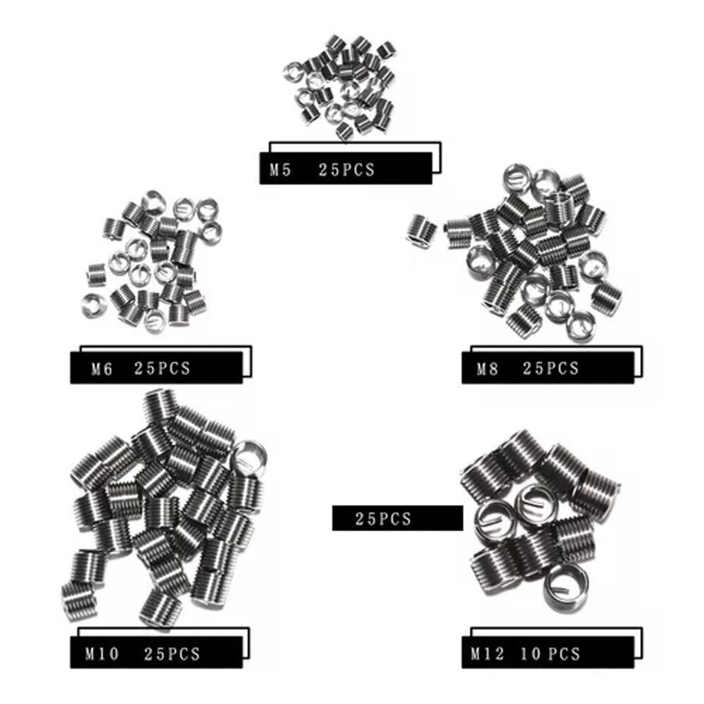 131 шт. Набор для ремонта резьбы Helicoil, метрический M5-M12