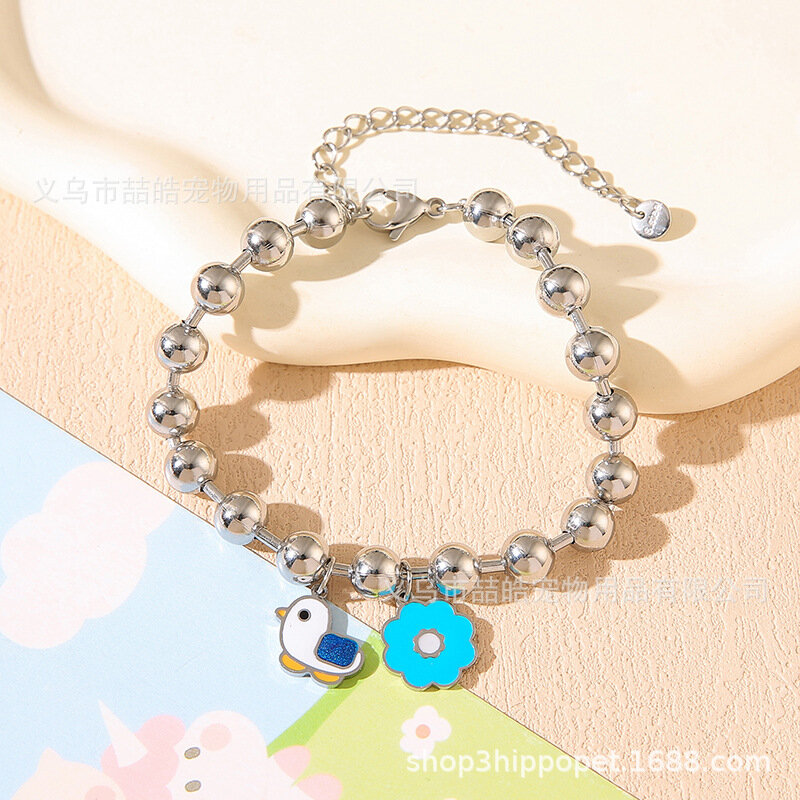 Картинка-ошейник для кошек и собак, размер M 25+7 см, стальной аксессуар