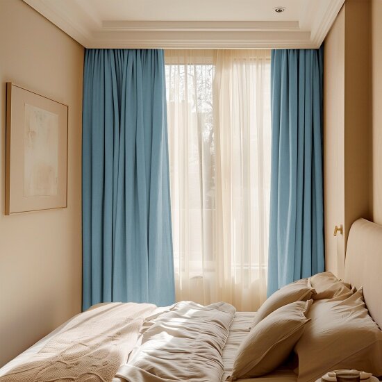 Комплект штор Волшебная Ночь Светлый маренго 2 шт. 200x270 с подхватами, 930792