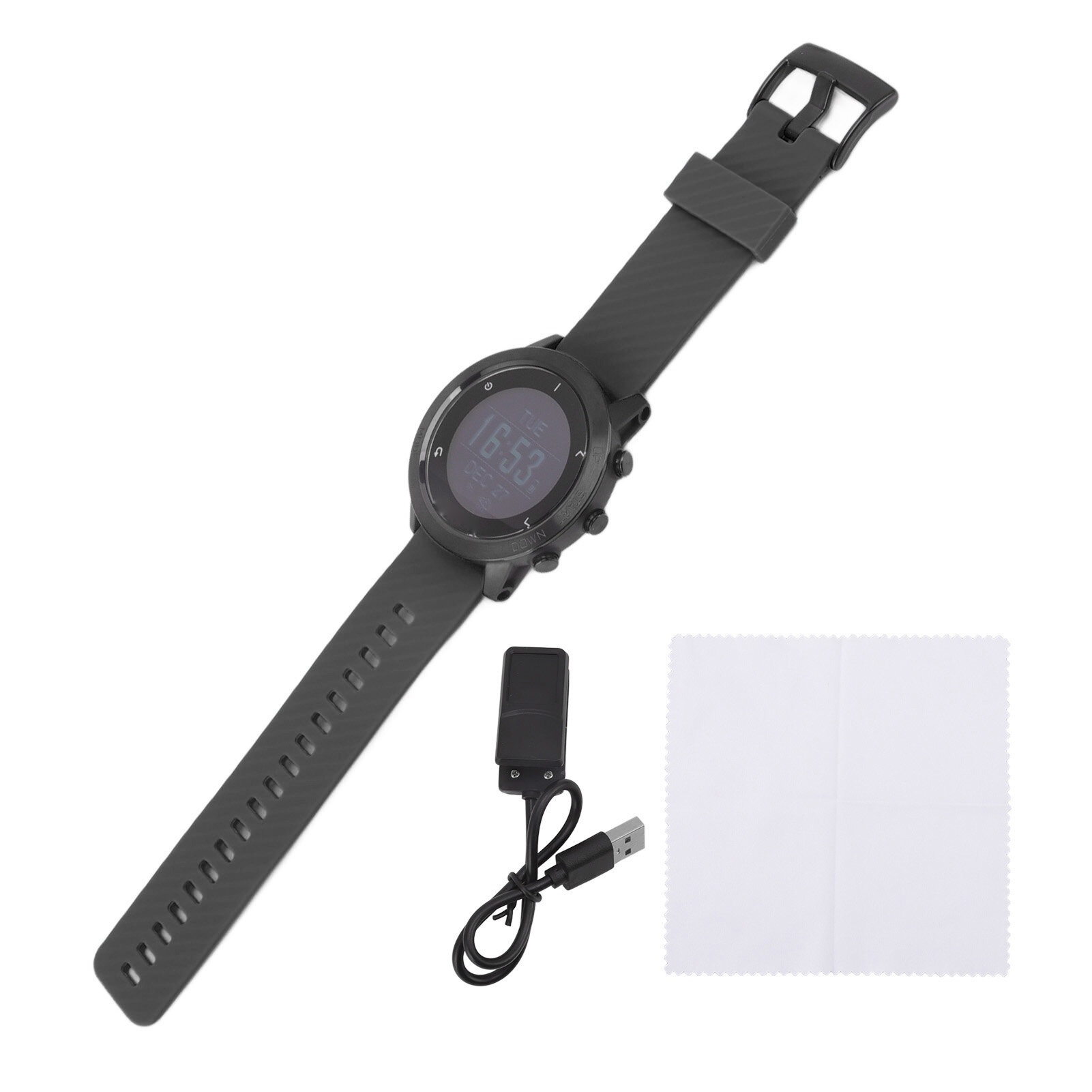 Мужские часы-компьютер для дайвинга, многофункциональные, для активного отдыха, с GPS, для бега, ходьбы, езды на велосипеде, альпинизма, черные.