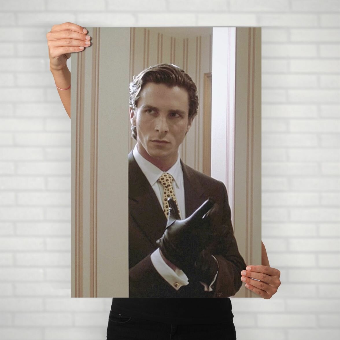 Плакат на стену для интерьера Американский психопат (American Psycho) / Постер по фильму формата А1 (60х84 см)