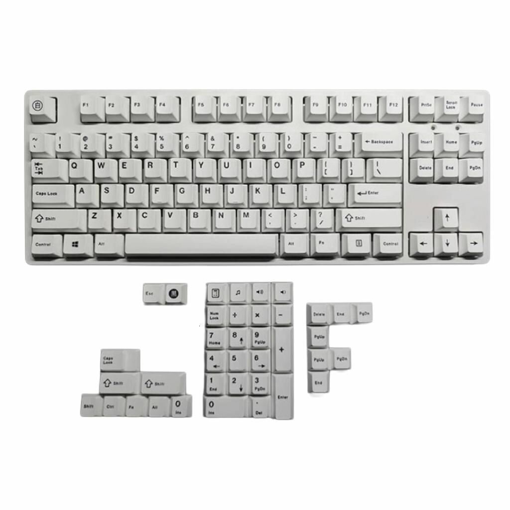 125-клавишные PBT кейкапы Cherry профиль белые