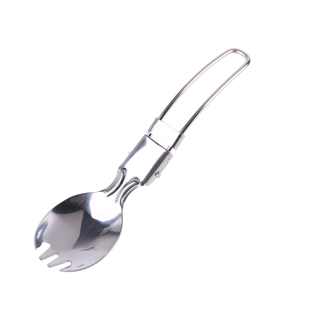 Складная вилка Spork Spoon Нержавеющая сталь Походы Кемпинг Повар Пикник Путешественник