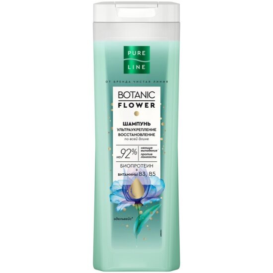 Шампунь Чистая Линия Pure line Ультраукрепление и восстановление, 400 мл