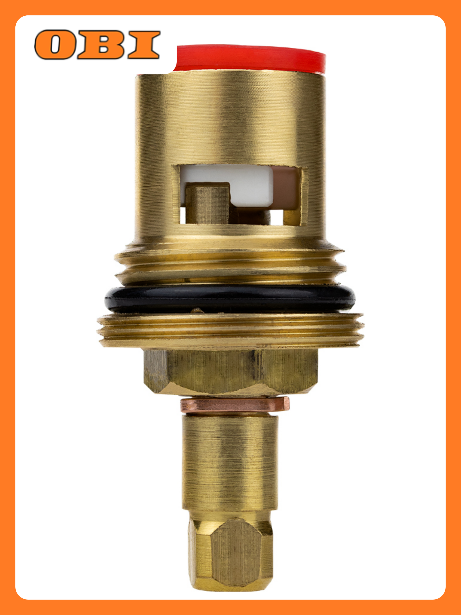 Кран-букса керам. 1/2", квадрат 7 х 7 мм, угол поворота 180°, с доп. резьбой