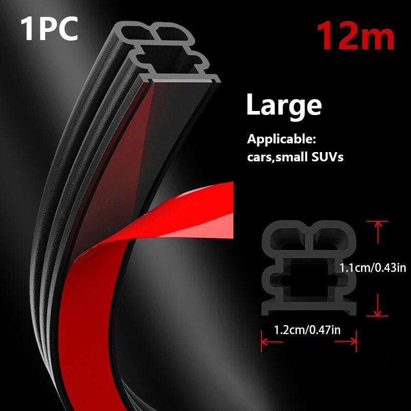 Резиновая уплотнительная лента для двери автомобиля, двухслойные уплотнительные ленты, звукоизоляционные водонепроницаемые уплотнительные ленты, универсальные для двери автомобиля, капот багажника