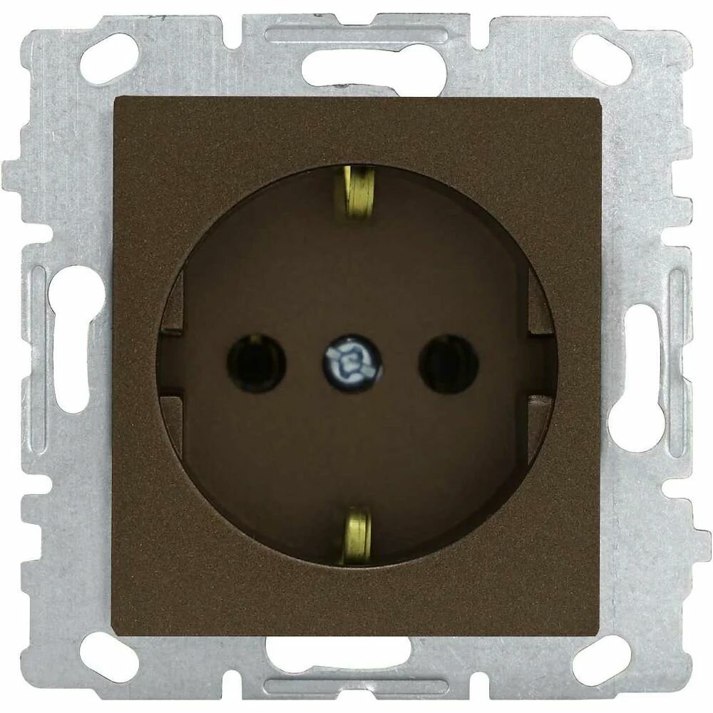 Одинарная розетка Metronex Exclusive Champagne Metallic FRZ00041008BSH