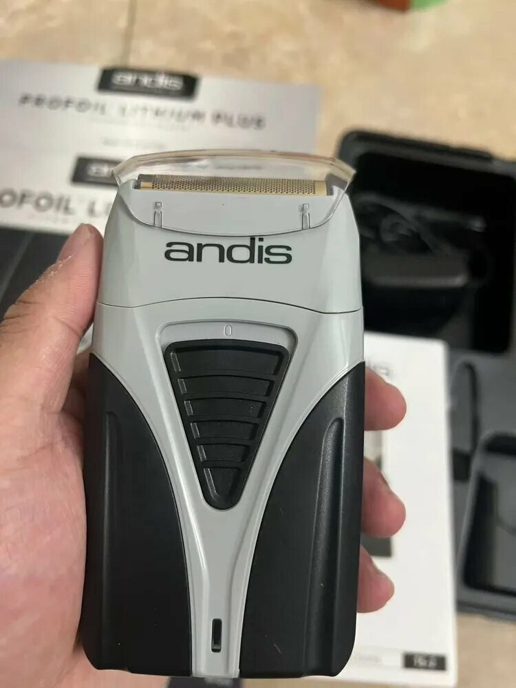 Электробритва Оригинальная Andis Profoil Lithium Plus Titanium Foil 17260, машинка для стрижки волос, мужская бритва для щетины, белый