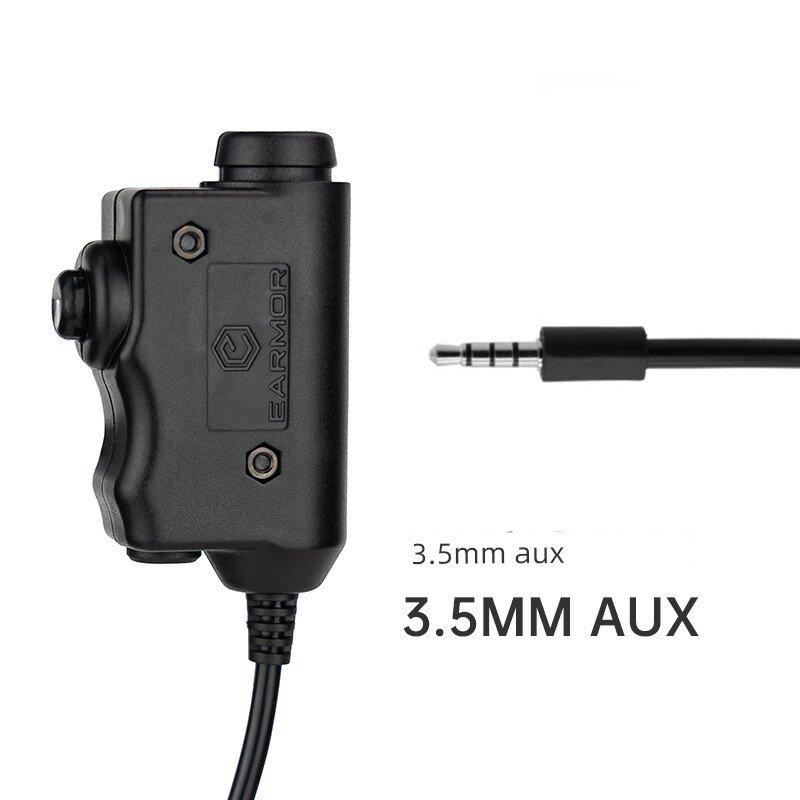 EARMOR M51 тактический гарнитура с 3.5 мм AUX для мобильных и компьютеров, без пальцевой проволоки