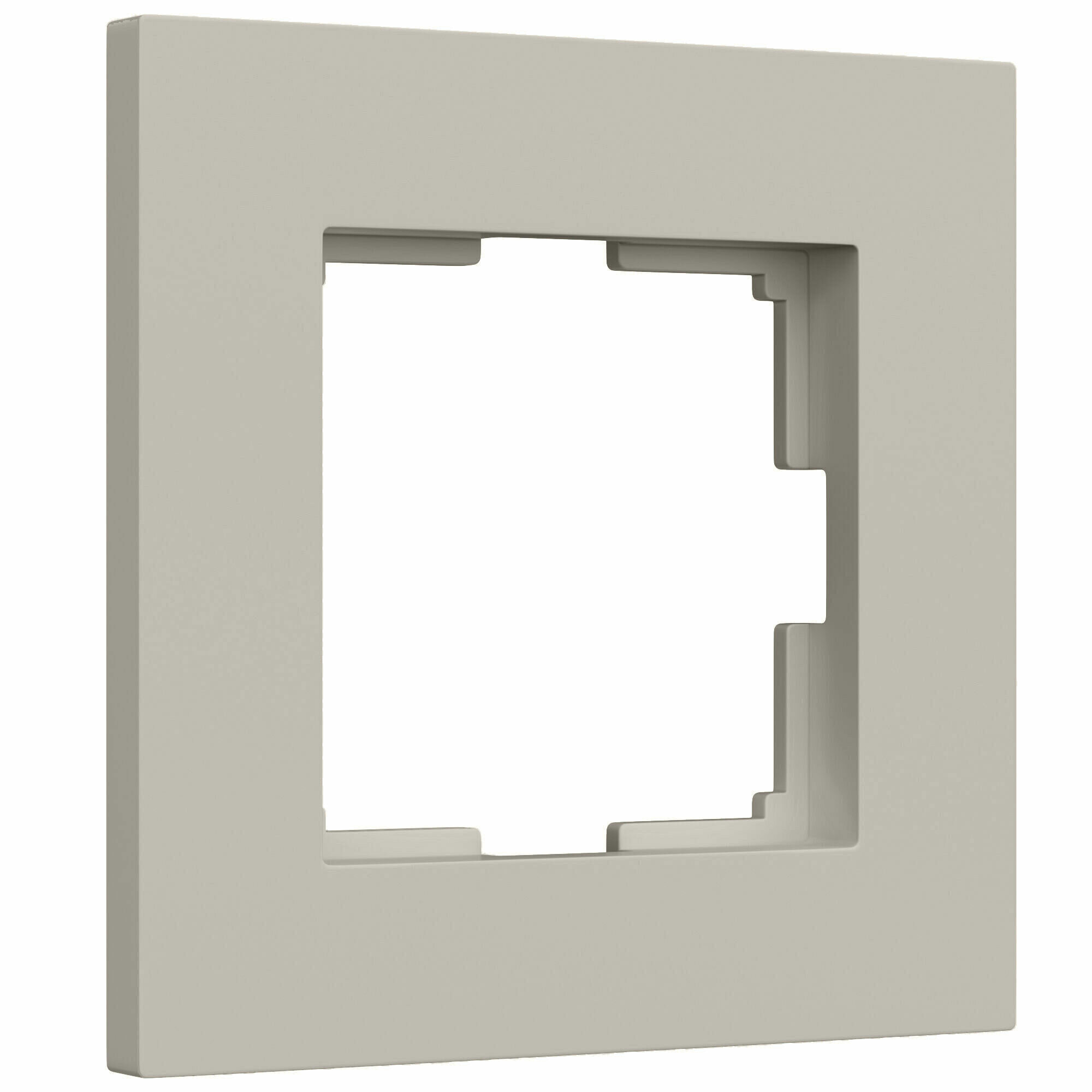 Рамка на 1 пост Slab WERKEL W0012917, поликрбонат, цвет дымчатый софт