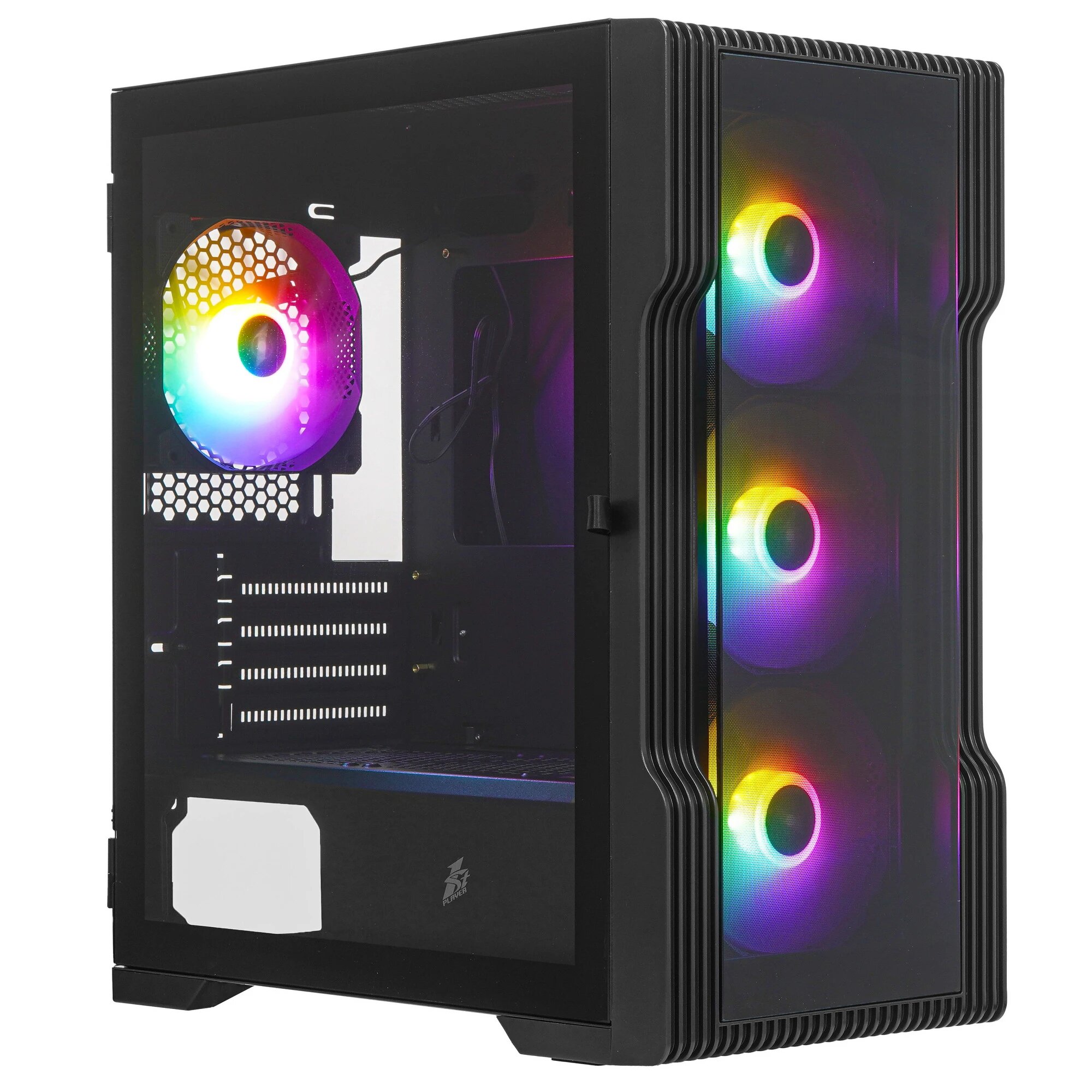 Корпус для компьютера 1STPLAYER TRILOBITE T3-G без БП, черный