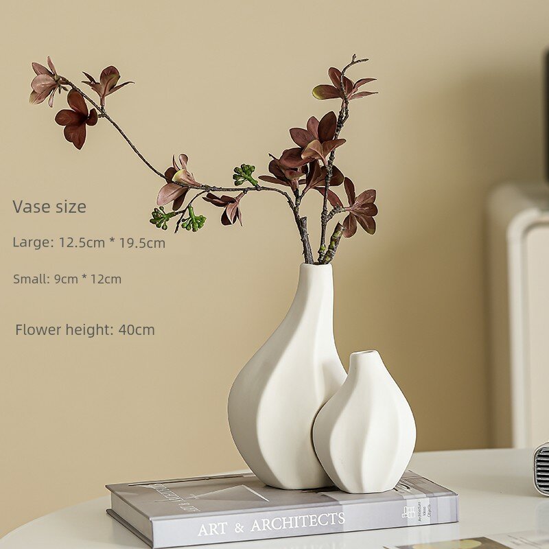 Керамические вазы-украшения, элитные, в современном и простом стиле, белое искусство, декор для тумбы под телевизор,