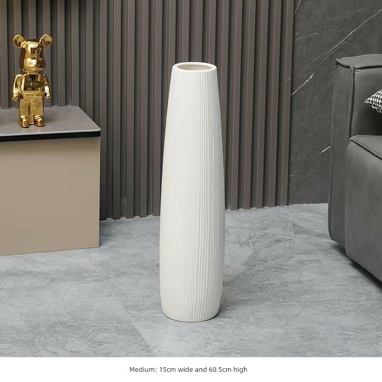Простая и креативная напольная керамическая ваза в китайском стиле, скандинавский минимализм, роскошный декор для