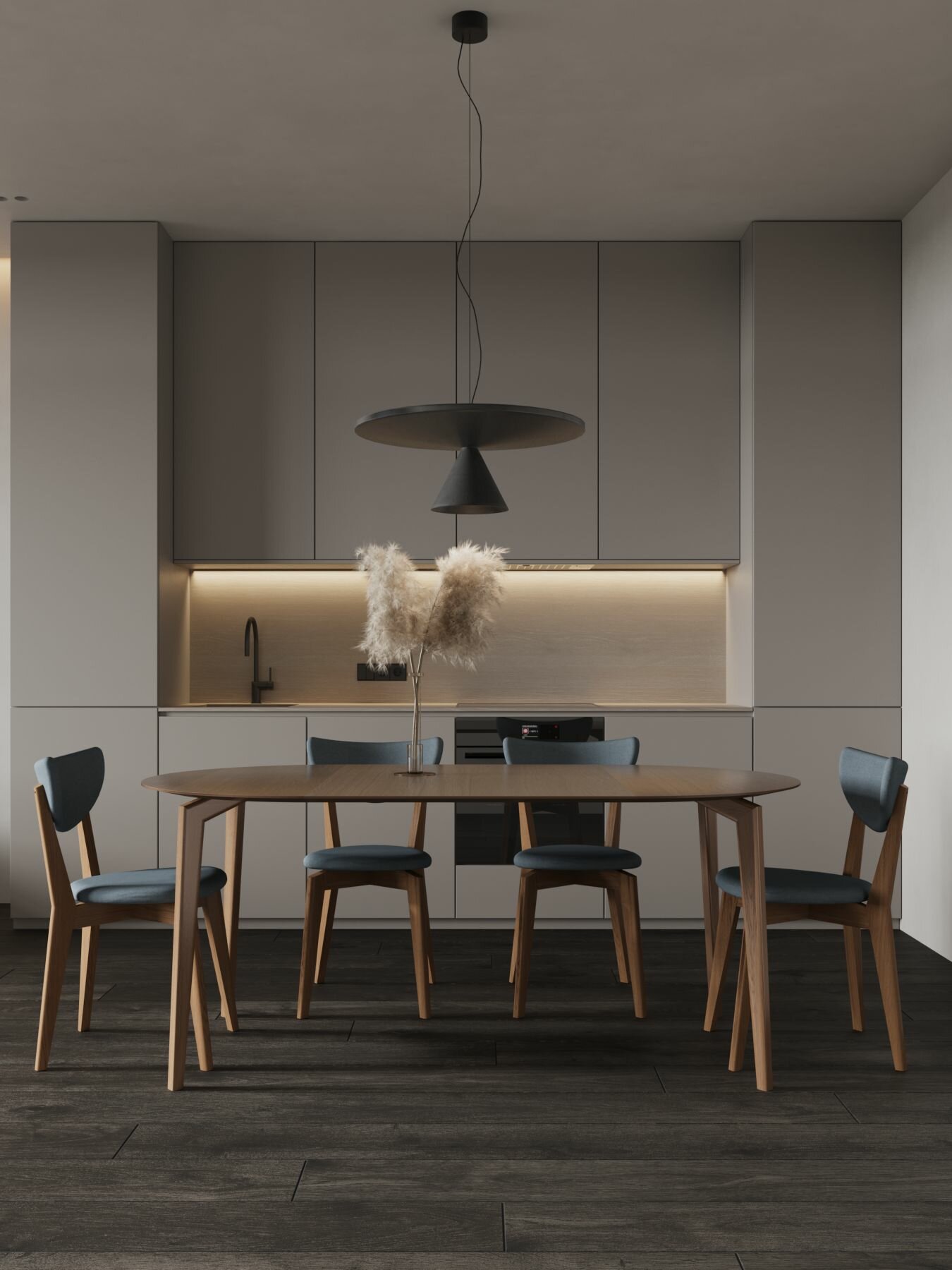 Стол раздвижной кухонный круглый обеденный, 100-180 см, орех, большой