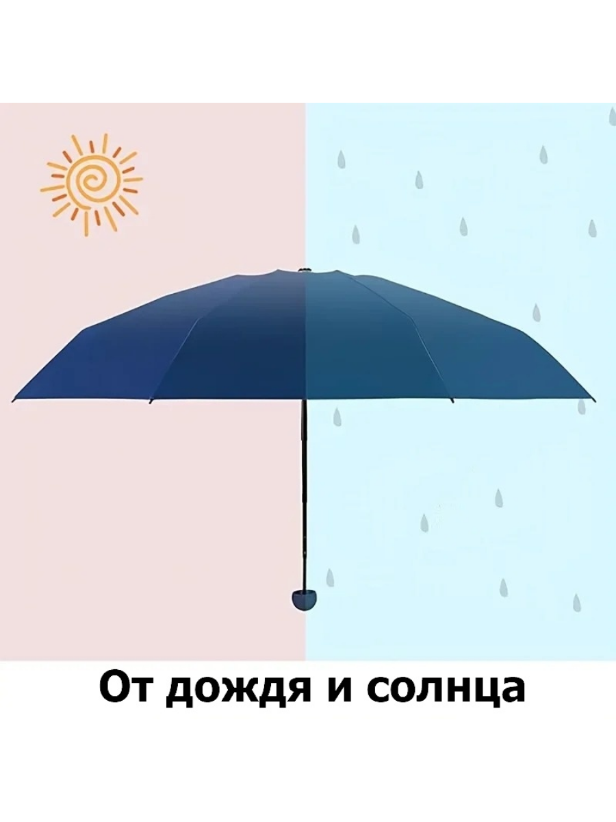 Мини-зонт , желтый — фото 1