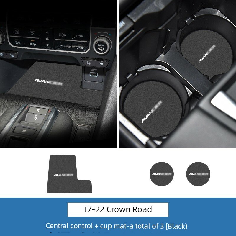 Коврики для приборной панели и подстаканника Honda CR-V 2017-2022 - 3 шт. классический черный