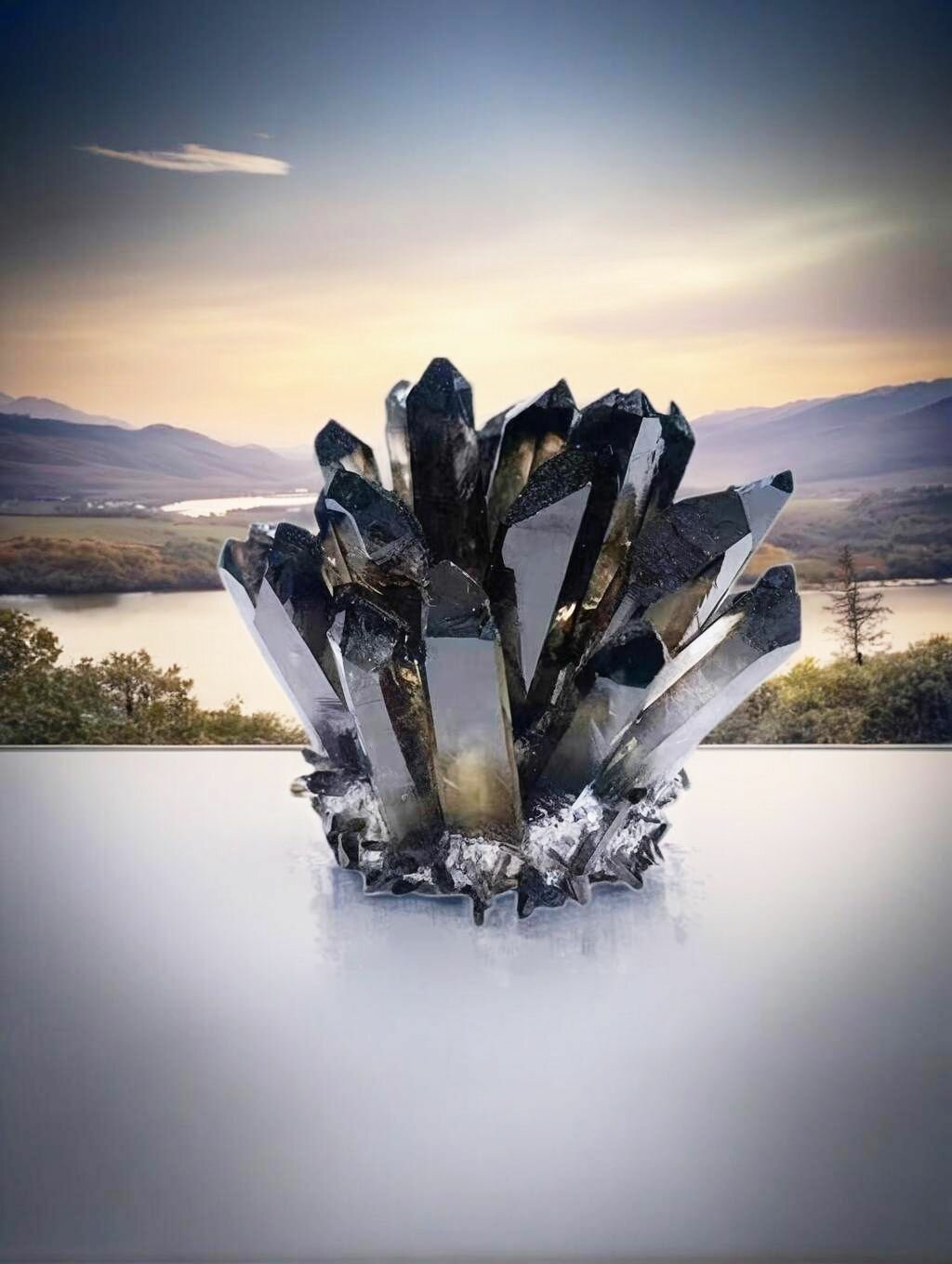 Натуральная друза горного хрусталя, кварцевая жеода для медитации и гармонии интерьера, энергетический оберег кристаллический кластер